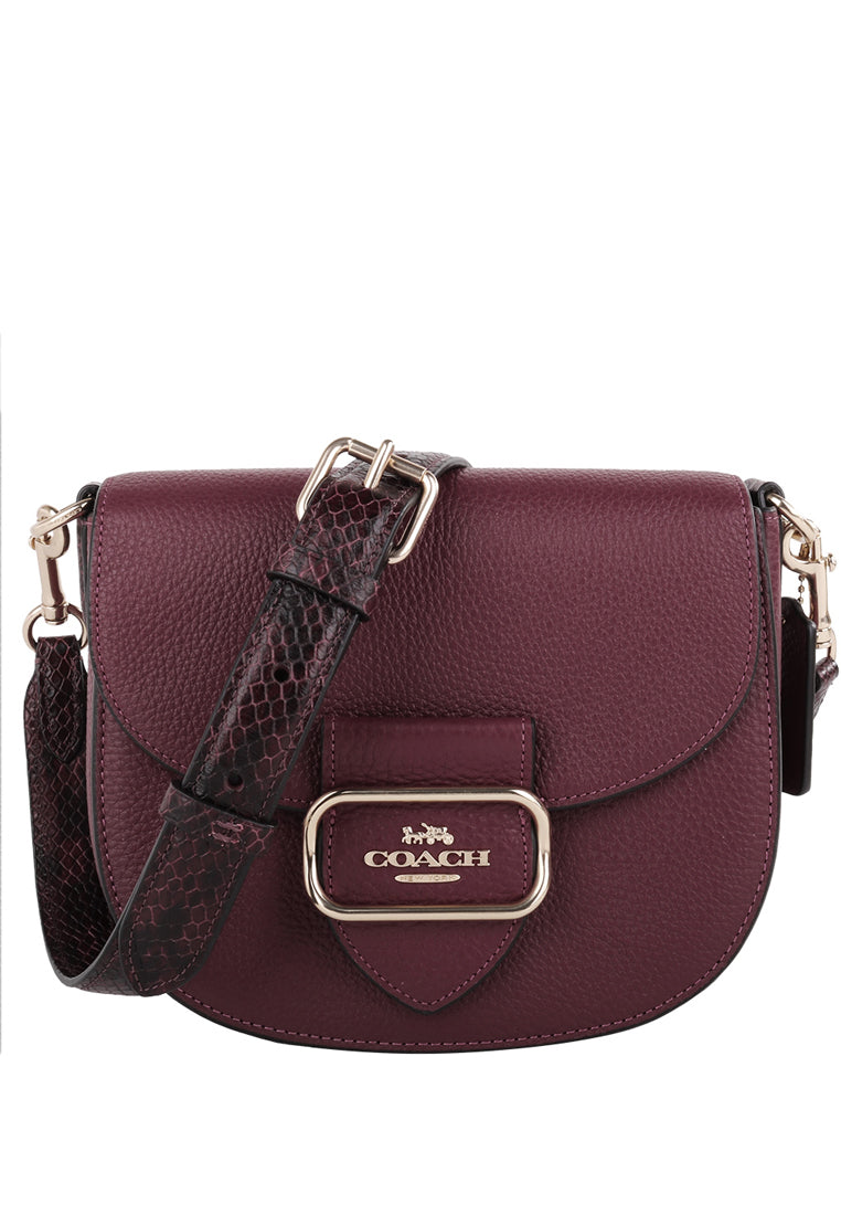 Coach Morgan Saddle Bag - Black Cherry – Haute Style Malaysia