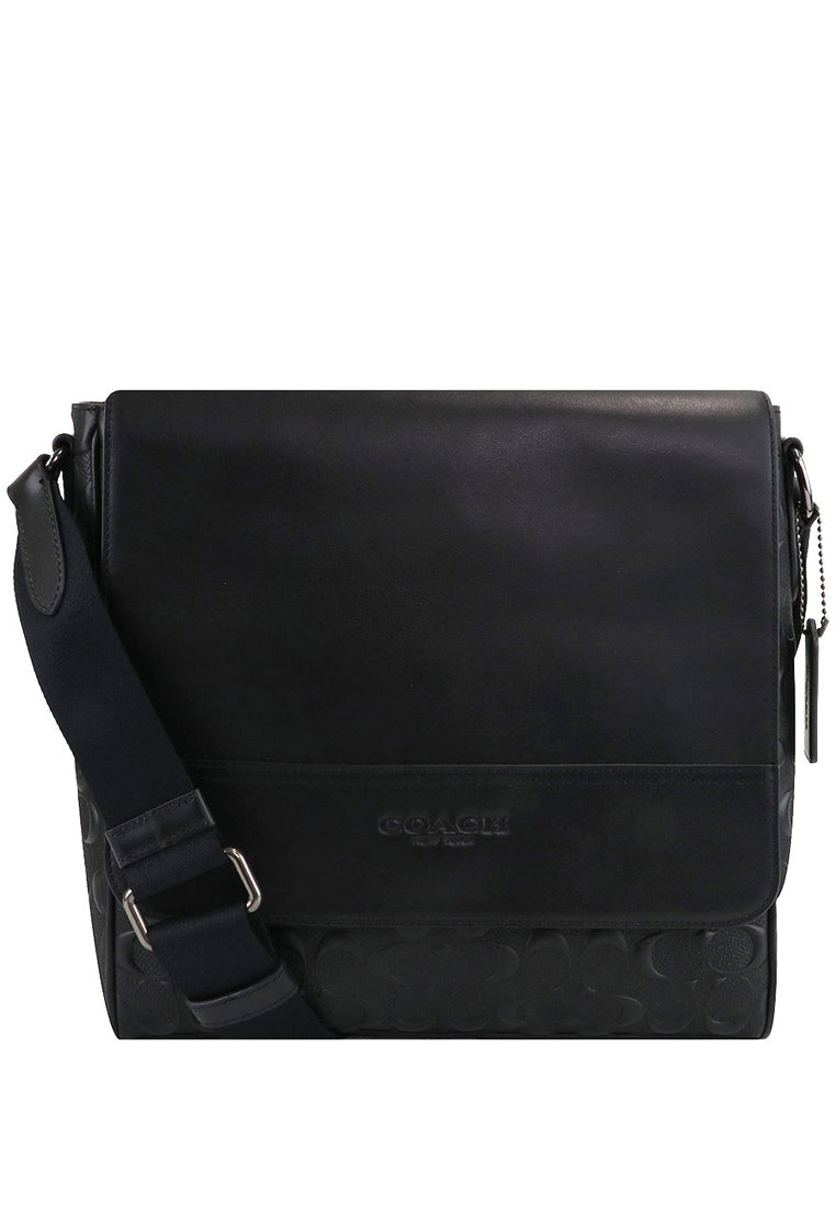 Coach Houston Map Bag In Signature Leather - Black – Haute Style Malaysia
